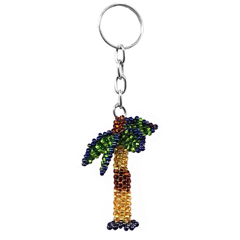 Beaded Palm Tree Keychain – All The Feels