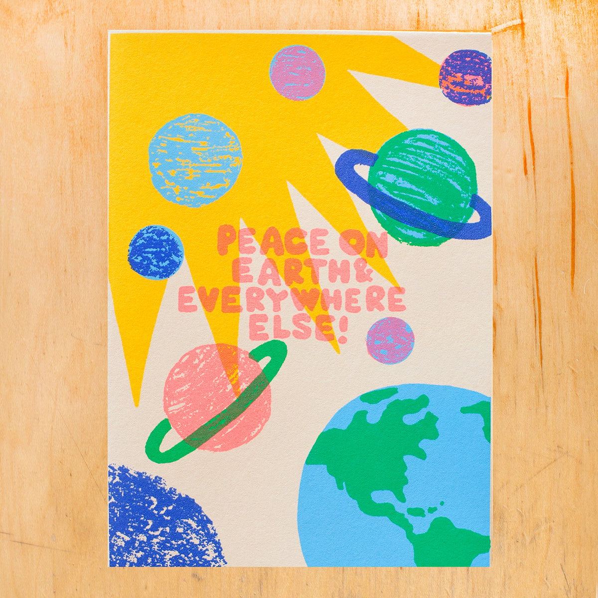 Peace Space Greeting Card – All The Feels
